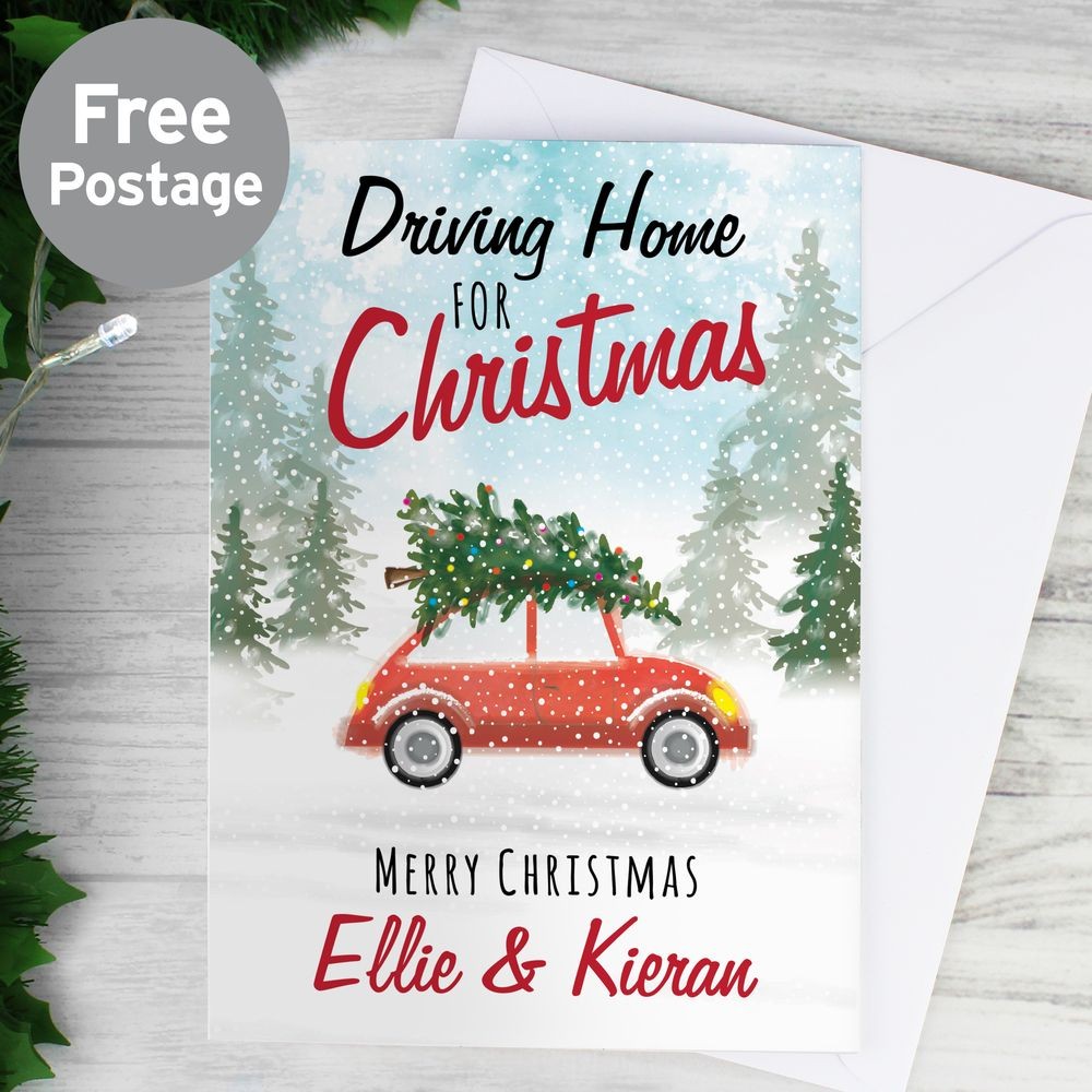 Personalised "Driving Home For Christmas'" Card