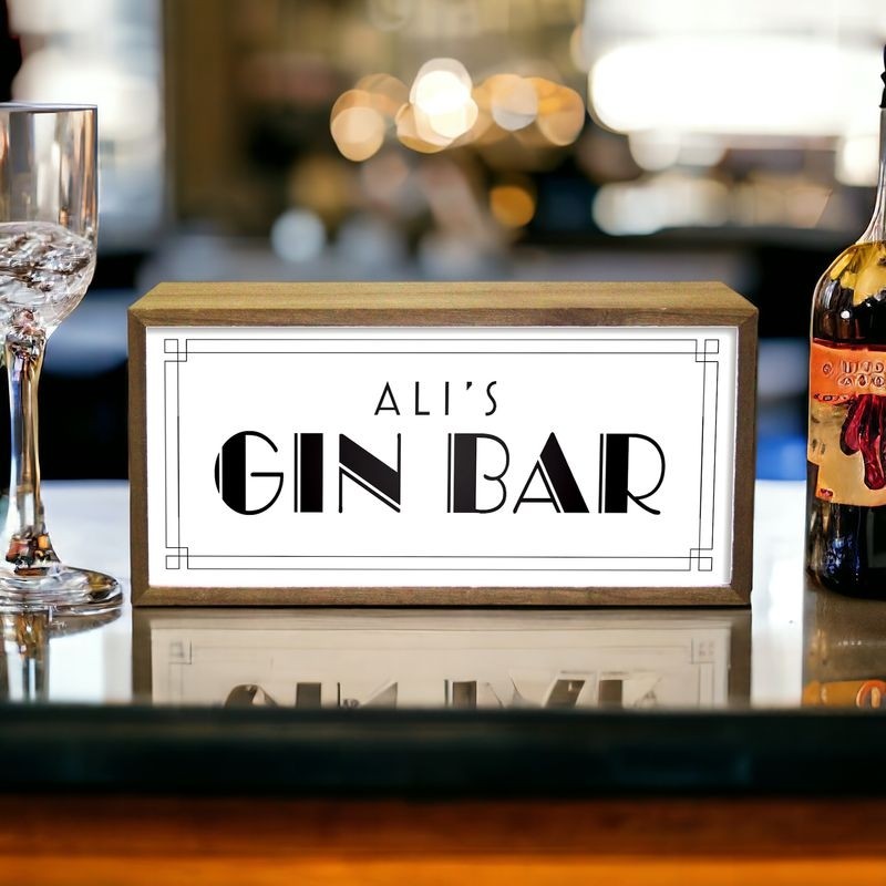 Personalised Wall Mountable Or Self Standing Wooden Light Box Sign ...