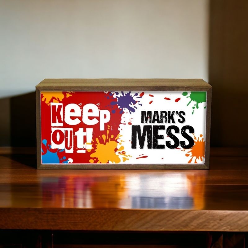 Personalised Wall Mountable Or Self Standing Wooden Light Box Sign ...