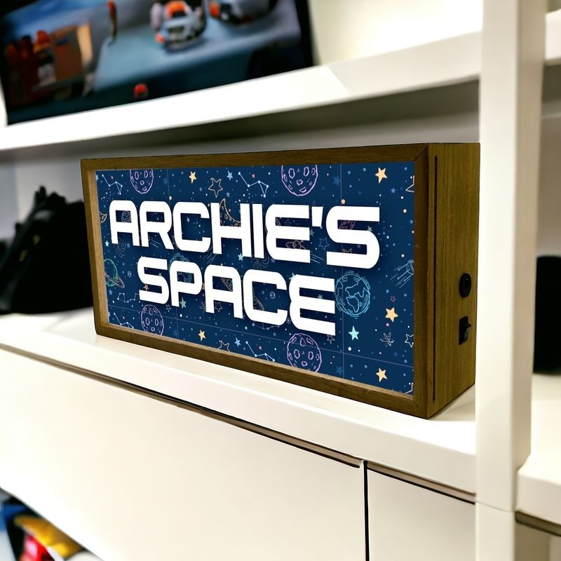 Personalised Wall Mountable Or Self Standing Wooden Light Box Sign ...