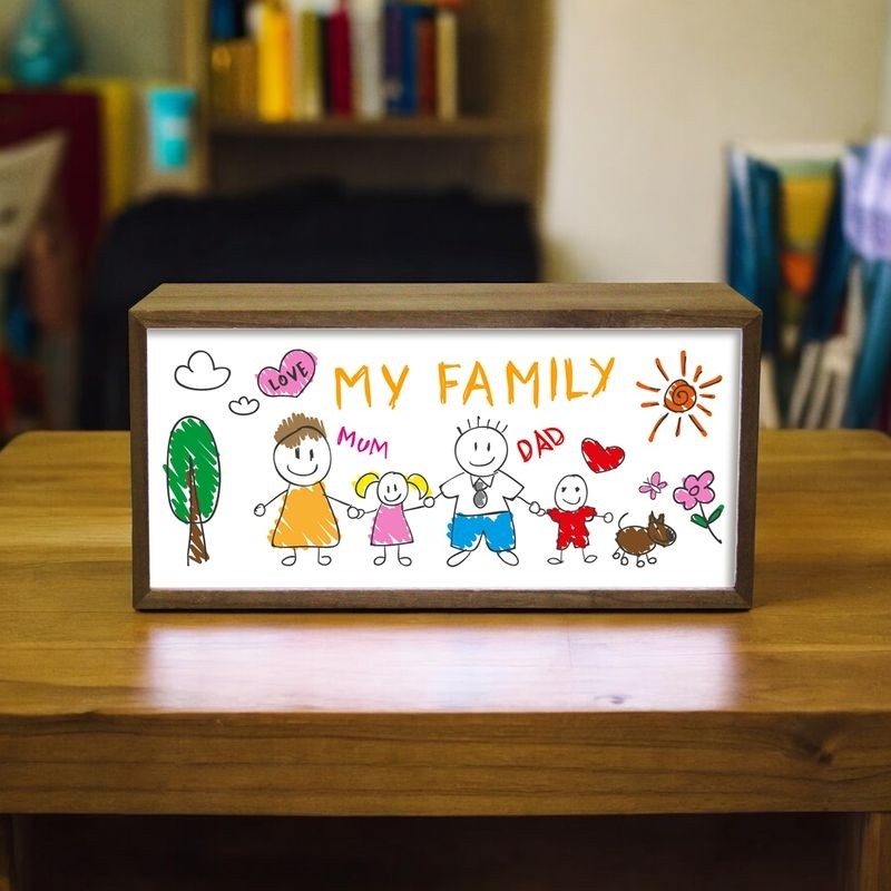 Personalised Wall Mountable Or Self Standing Wooden Light Box Sign ...